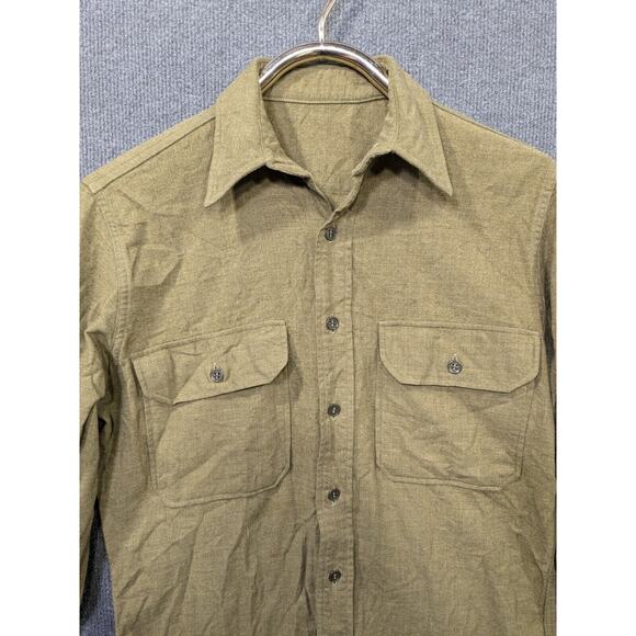 Jackets & Coats | Vtg Ww2 Us Army Field Shirt Mens 145x3 Wool Od Green ...